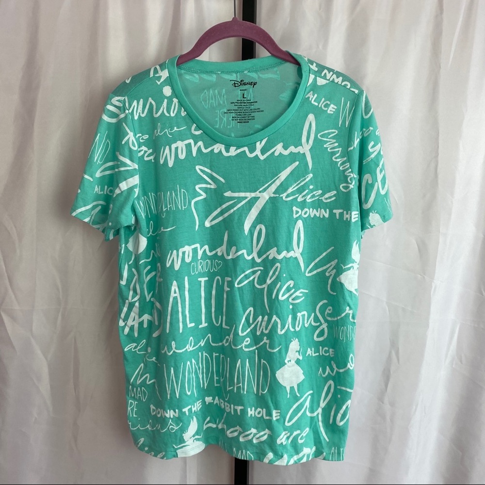 Disney Alice In Wonderland All Over Print Top, Size L… - Gem